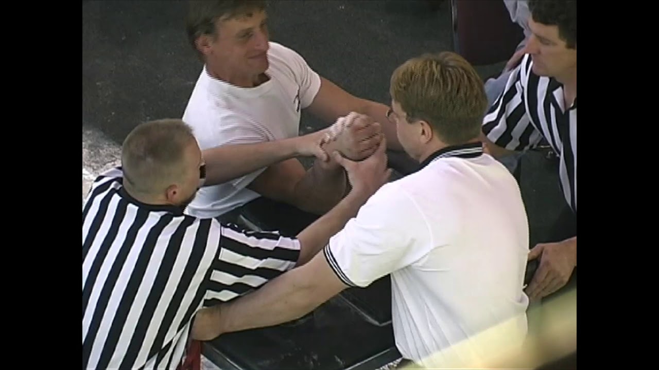 Armwrestling Tournament Match - John Brzenk vs Bill Sinks Right-Handed ...
