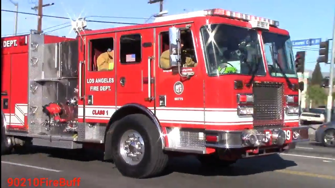 LAFD Engine 89 Responding - YouTube