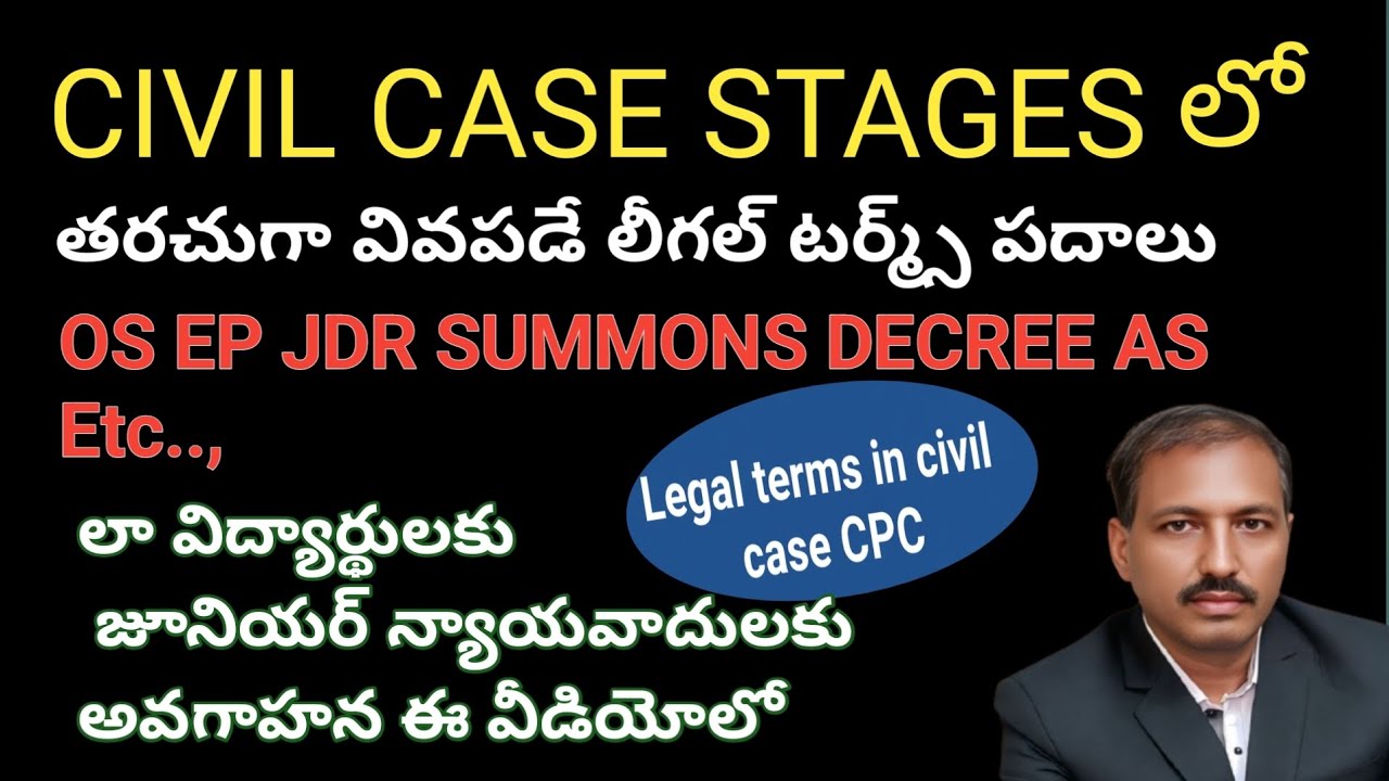 Important Legal Terms in Civil Case | Basic Civil Law Words for LLB ...