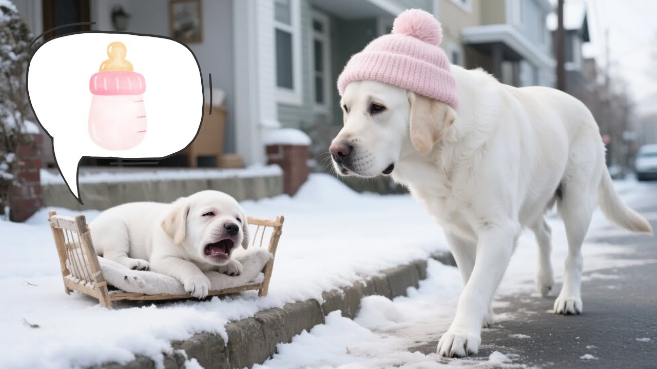 Mother Dog finds Cute Puppy Charlie abandoned in Snow 🐕 ️🥹 - YouTube