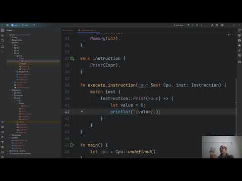 Seminář Rustu lekce 4 (livecoding assembly interpret) - YouTube