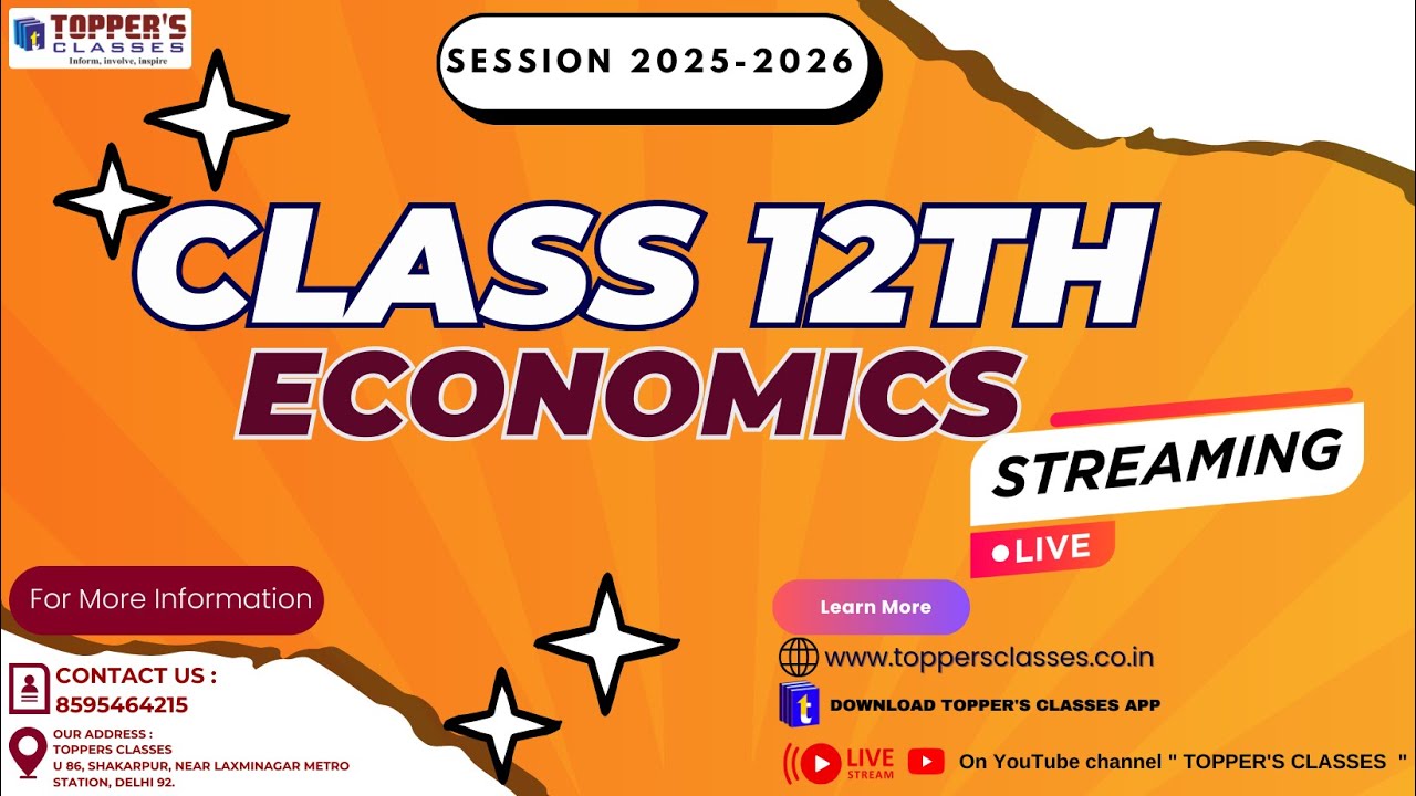 CLASS 12TH | ECONOMICS - YouTube