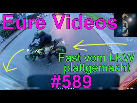 Eure Videos #589 - Dashcam - Pinguin auf Fahrbahn - Baustellen-Chaos - Unfall ohne Gurt