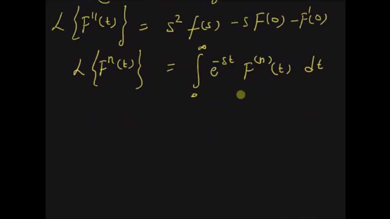Laplace Transform of higher derivatives - YouTube