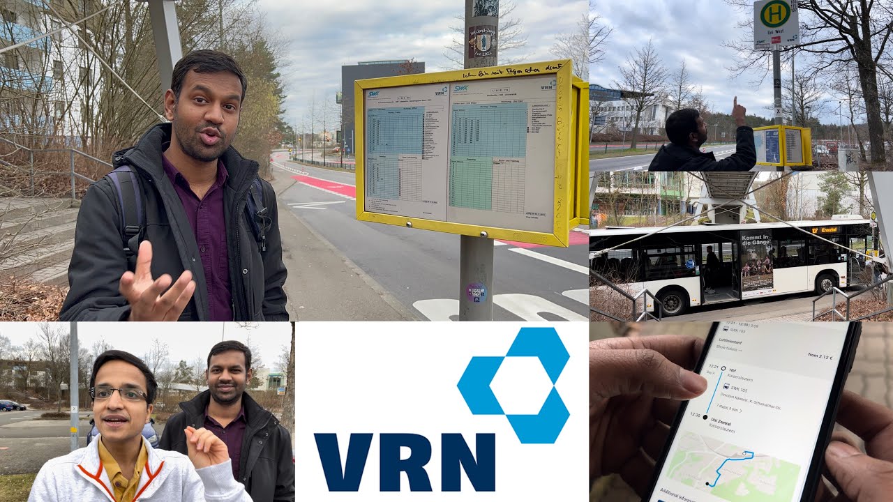 Public Transportation in Germany 🇩🇪 Part-1: VRN App 🚎 🚃 Step-by-step ...