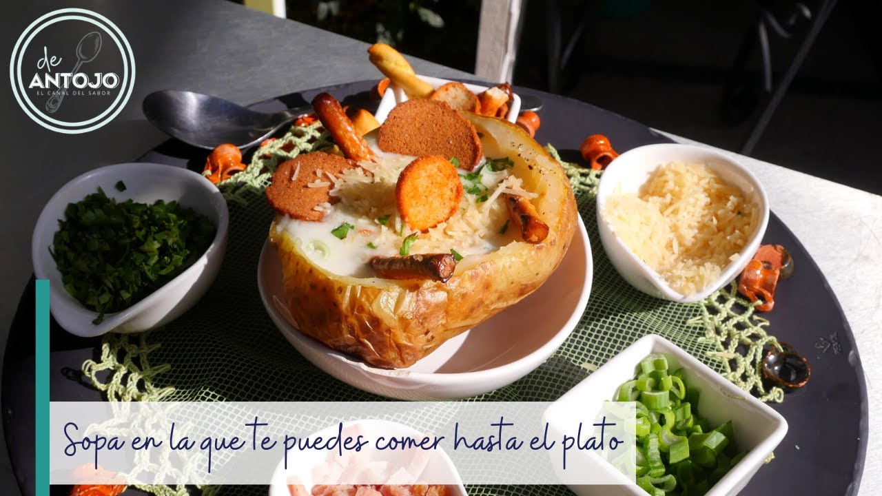 Sopa en la que te puedes comer hasta el plato - YouTube