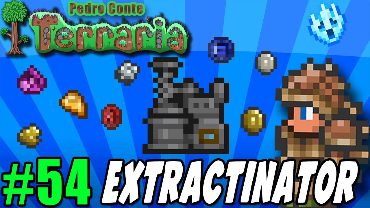 Terraria 54 - PC - EXTRACTINATOR - Como trocar blocos por moedas e ...