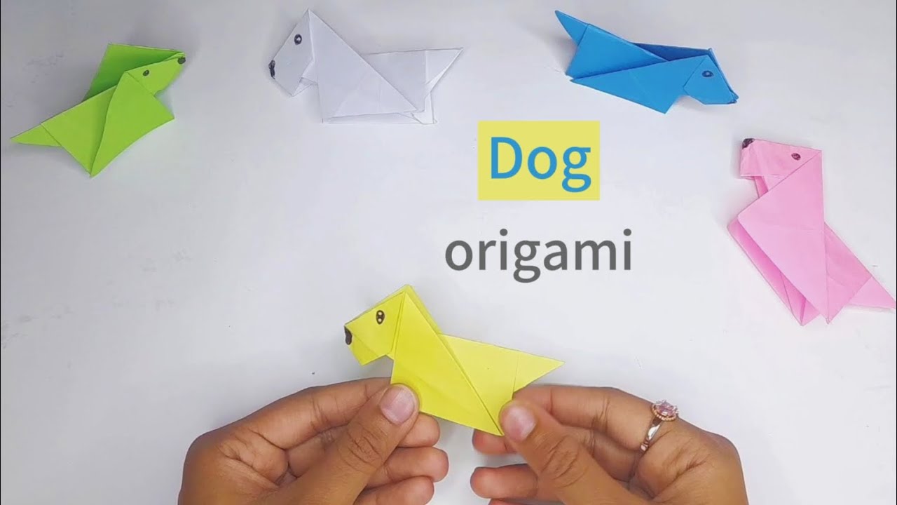 How to make paper origami | Dog How to make a Paper Dog Tutorial ...