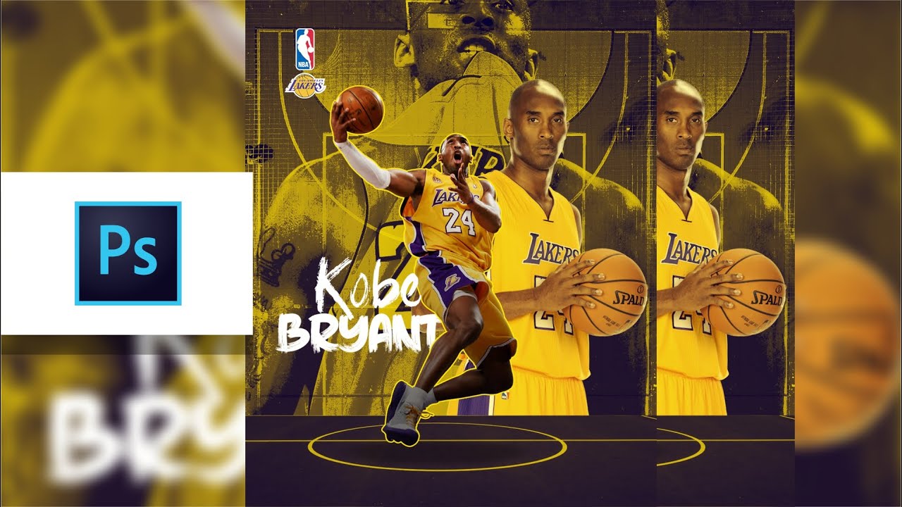 Kobe Bryant | Sport poster | Photoshop - YouTube