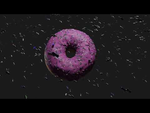 Rotating donut with flying sprinkles - YouTube