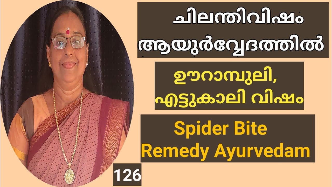 ചിലന്തിവിഷം ആയുർവ്വേദത്തിൽ | ഊറാമ്പുലി വിഷം | എട്ടുകാലി വിഷം |Spider ...