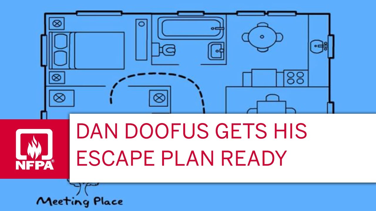 Dan Doofus Gets His Escape Plan Ready for Fire Prevention Week - YouTube