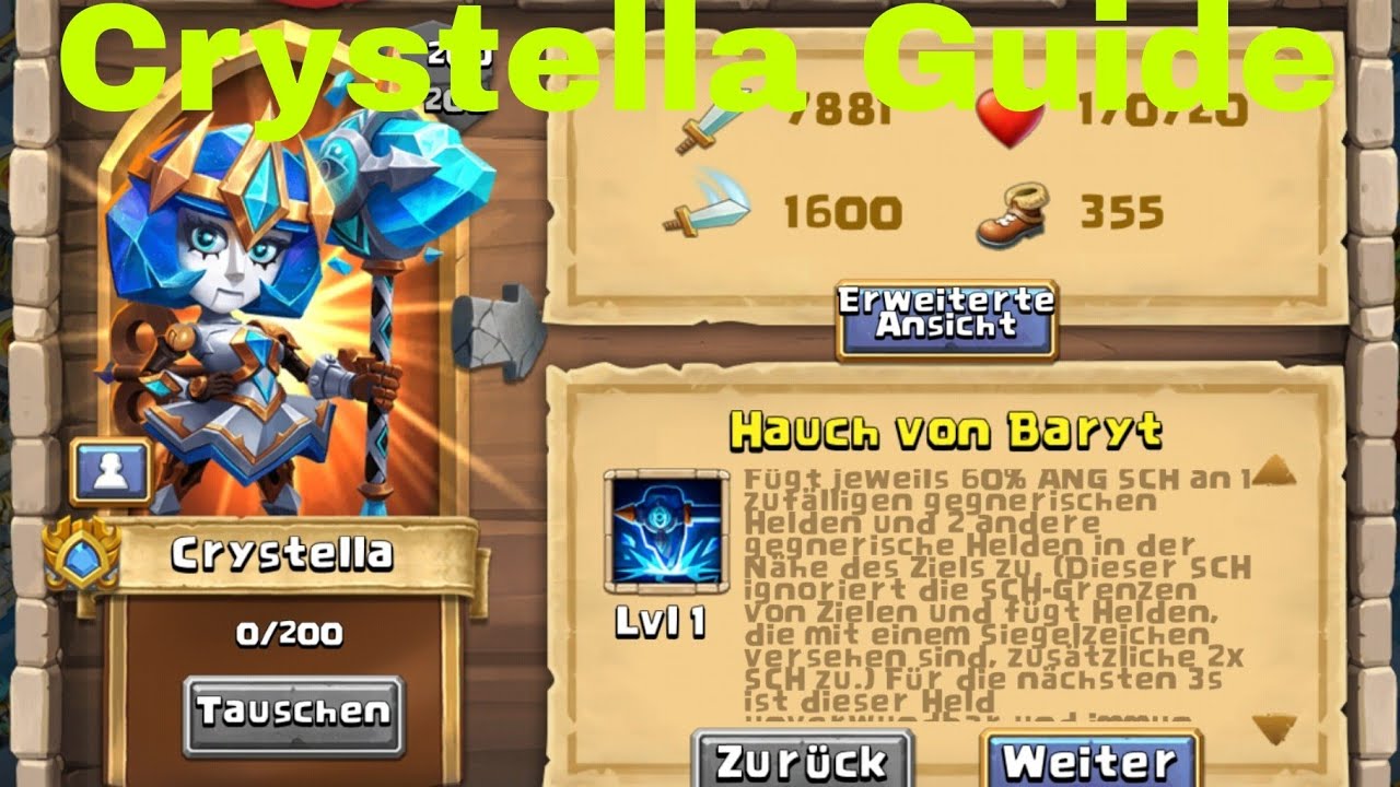 Castle Clash | Crystella Guide - YouTube
