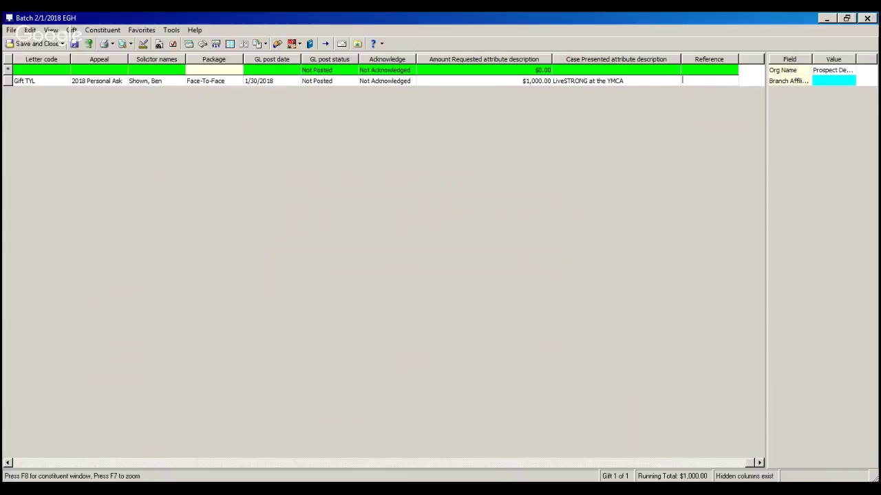 Part 1 Introduction and Basic Gift Entry - YouTube