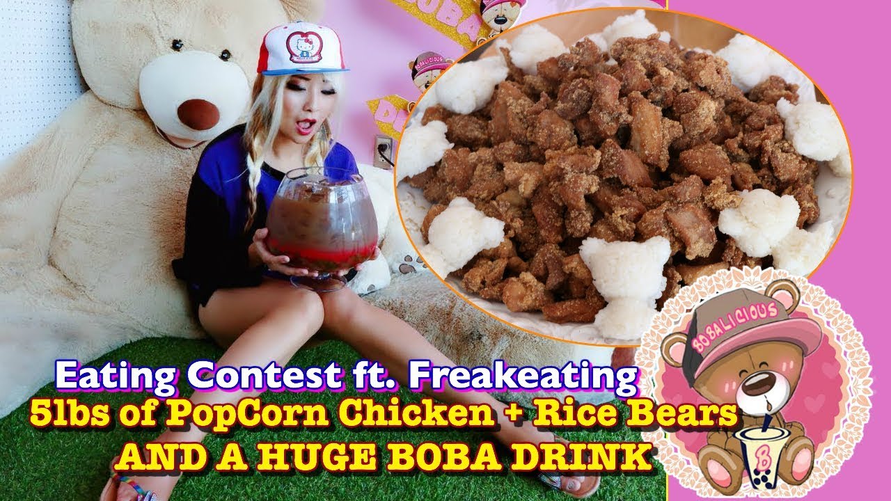 5lbs of Chicken and Gallon Boba Milk Tea INSANE Eating Contest ft ...