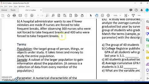 OpenStax Intro Stats Ch 1 and 2 - YouTube
