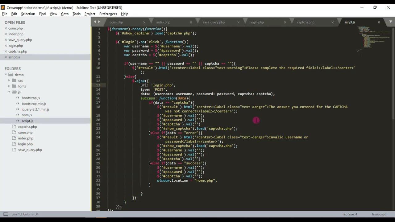 Creating Login Script With Math Captcha Using PHP and jQuery Tutorial ... Creating Login Script With Math Captcha Using PHP and jQuery Tutorial ...