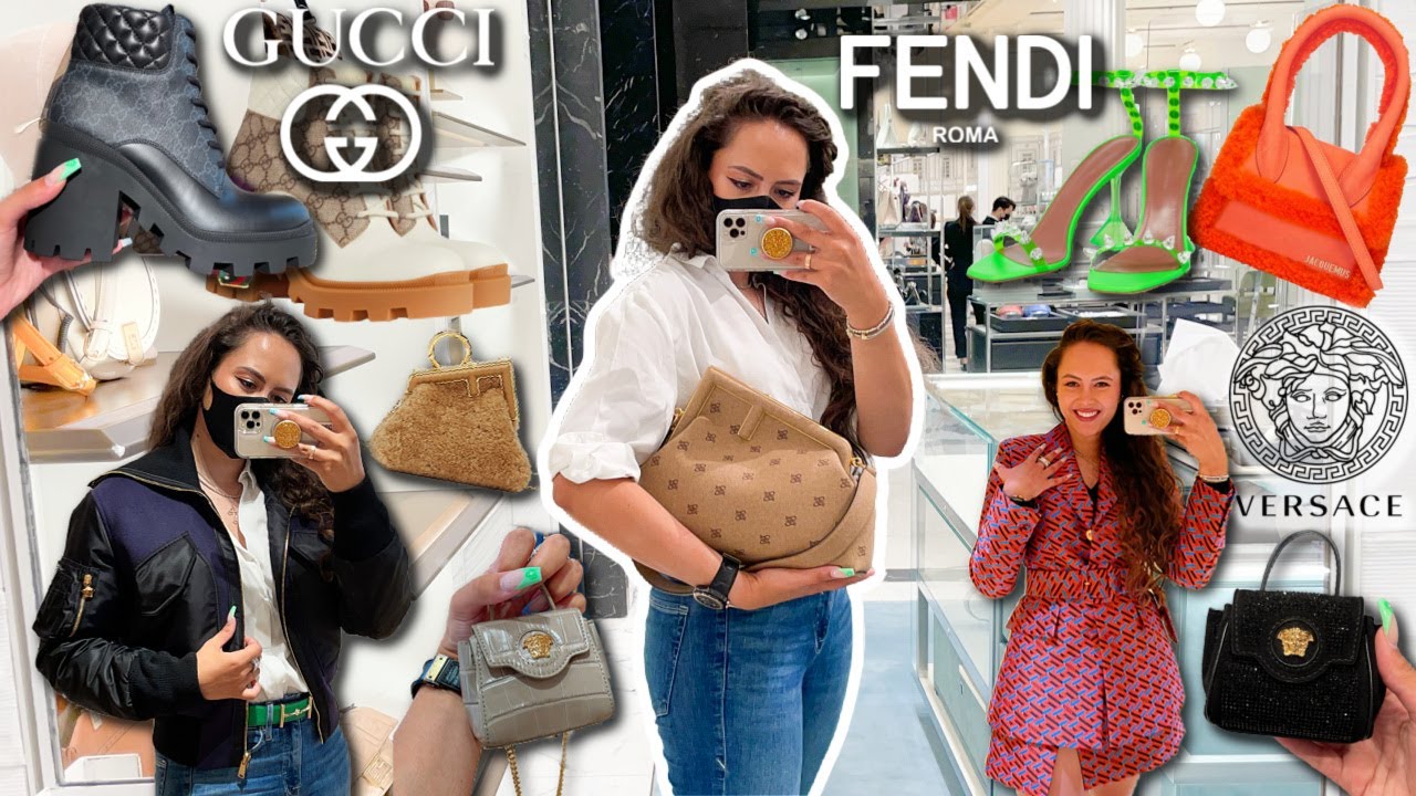 Luxury Shopping Vlog! What's new at Gucci, Versace, Fendi etc. - YouTube