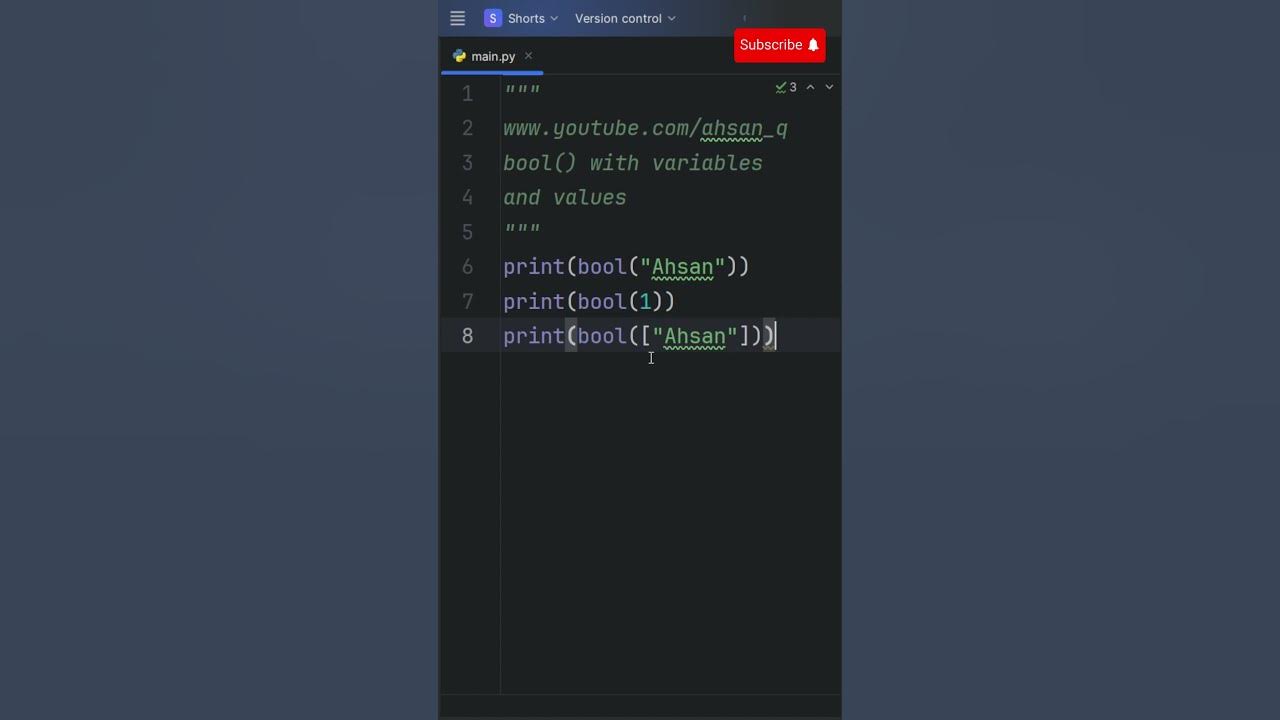 Boolean Method with Values and Variables #shorts #short #python #codingtutorial #coding # ...