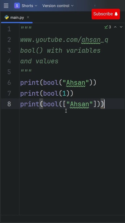 Boolean Method With Values And Variables Shorts Short Python Codingtutorial Coding
