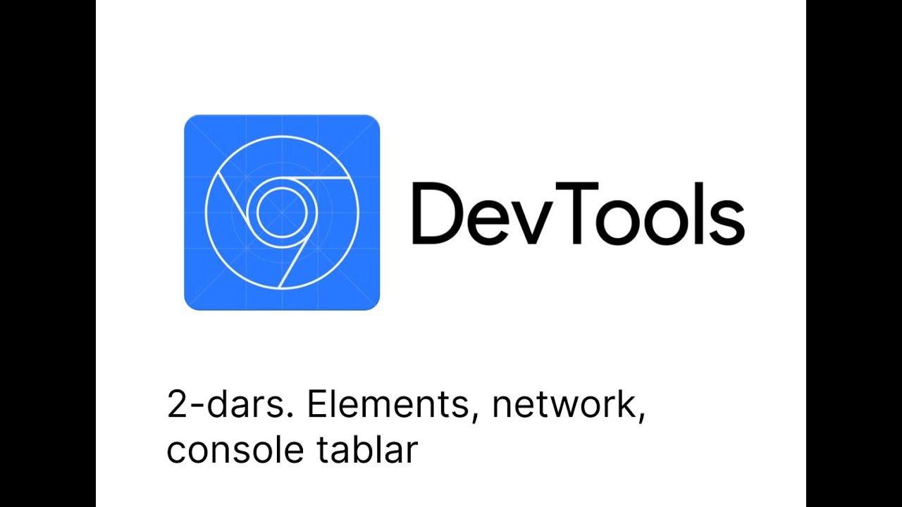 2-dars. Elements, network, console tablar - YouTube
