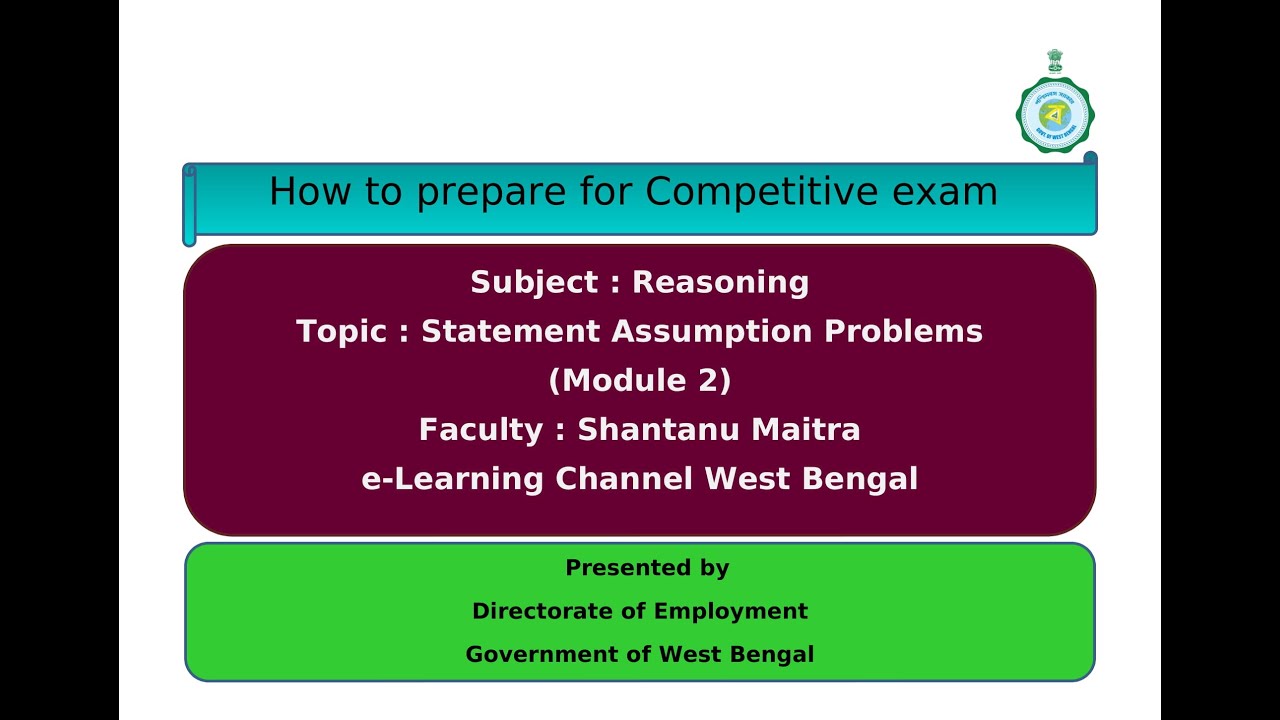 Reasoning - Statement Assumption Problems (Module 2) - YouTube