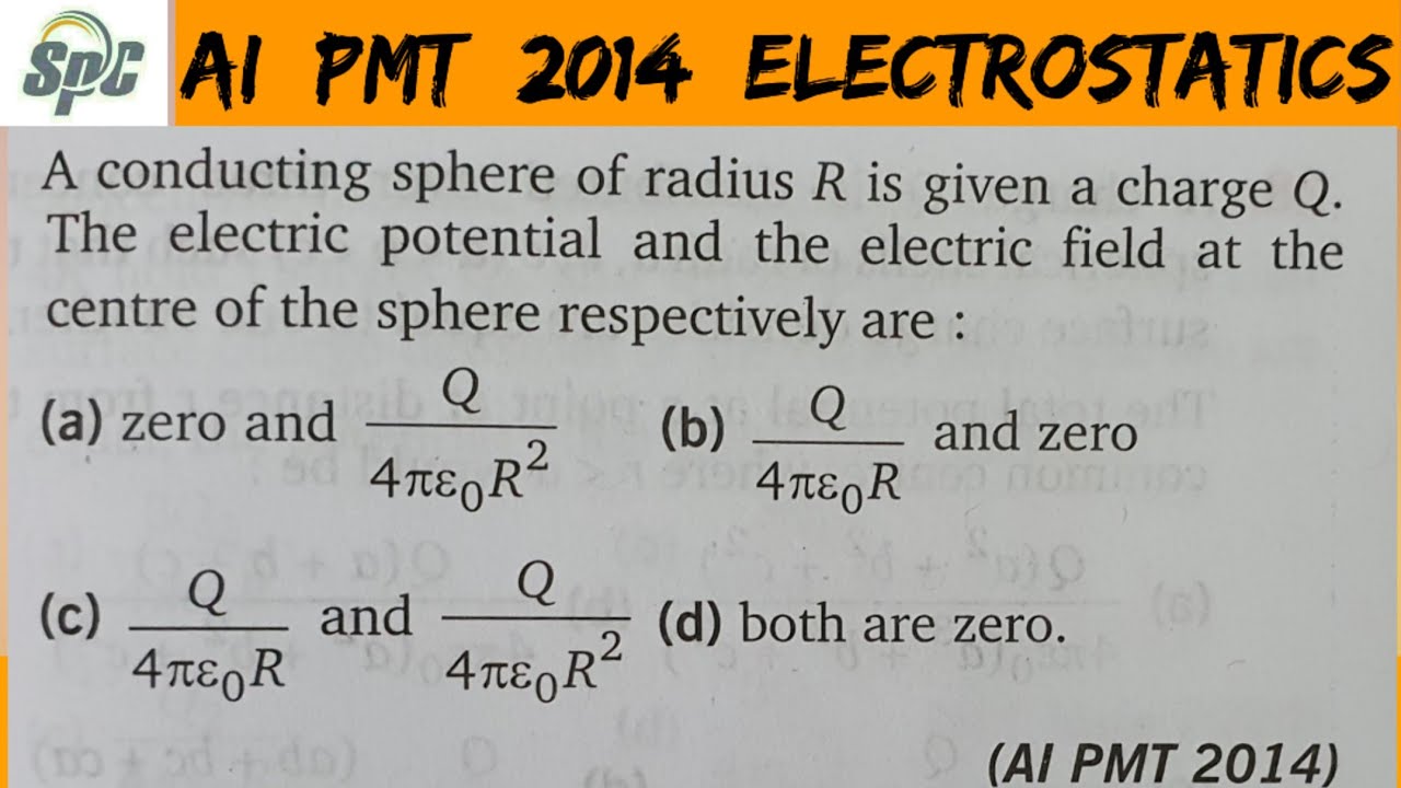 A conducting sphere of radius R is given a charge Q . The electric ...