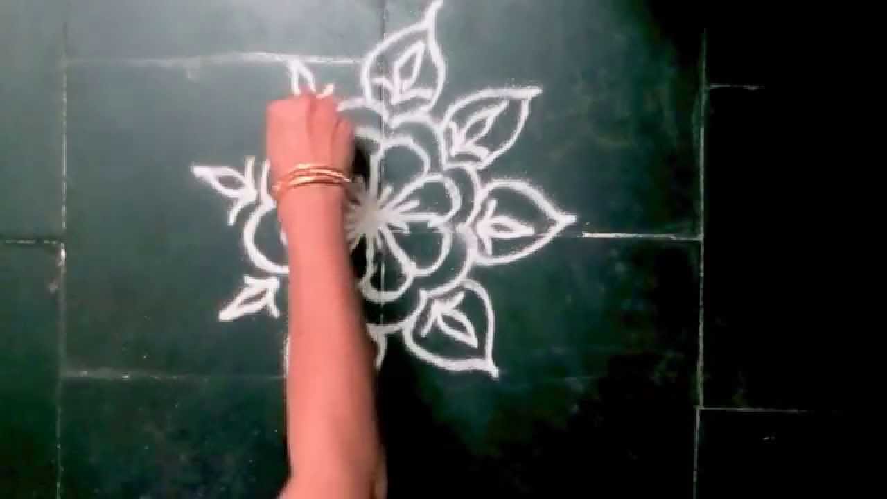 HOW TO DRAW A SIMPLE FREEHAND KOLAM - YouTube