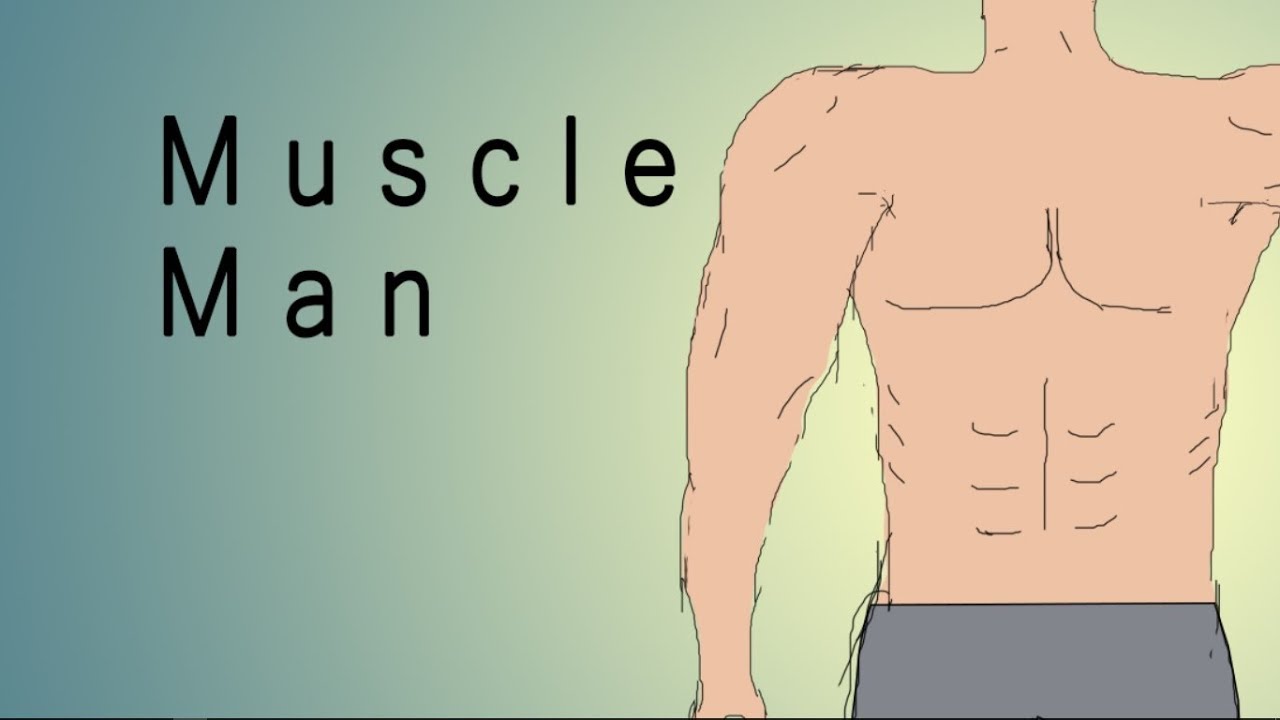 How to draw a muscle man- Photoshop tutorial - YouTube