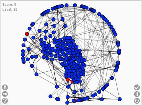Planarity game, level 20 - YouTube