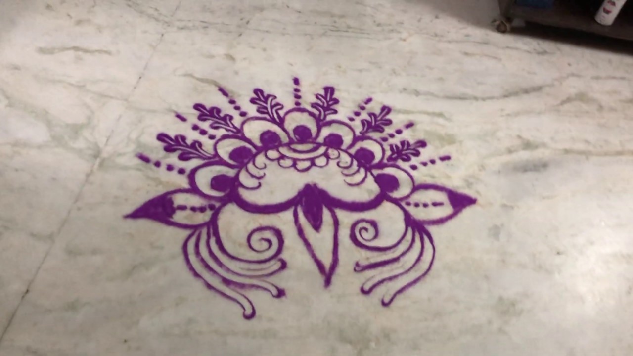 beautiful and wonderful deep am rangoli design - YouTube