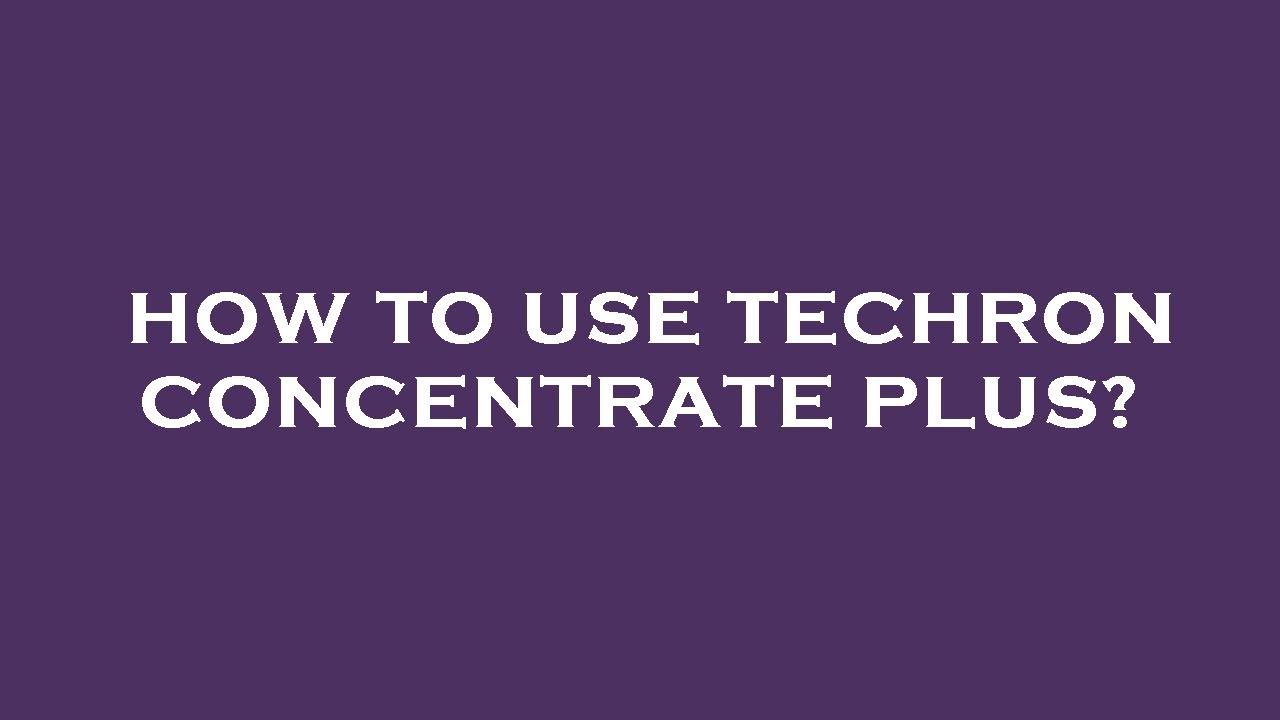 How to use techron concentrate plus? - YouTube