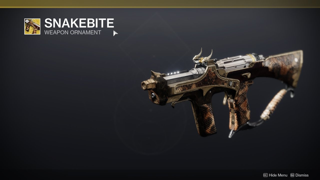 SNAKEBITE ORNAMENT SHOWCASE - DESTINY 2 - YouTube