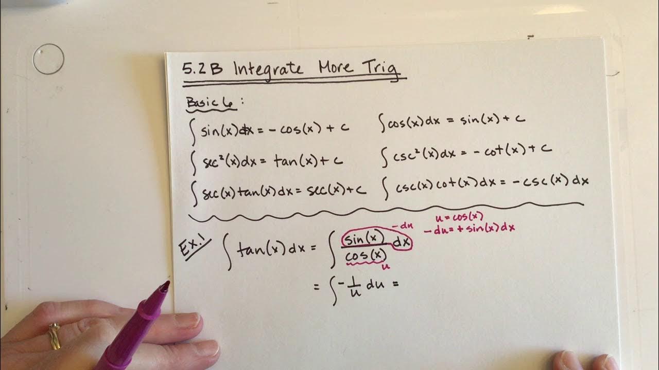 5.2B Integrating More Trig - YouTube