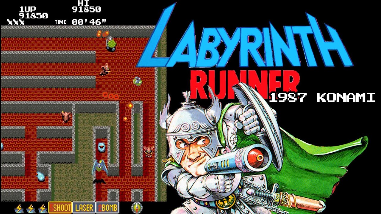 Labyrinth Runner 【オールクリアまで】1987 KONAMI Arcade - YouTube