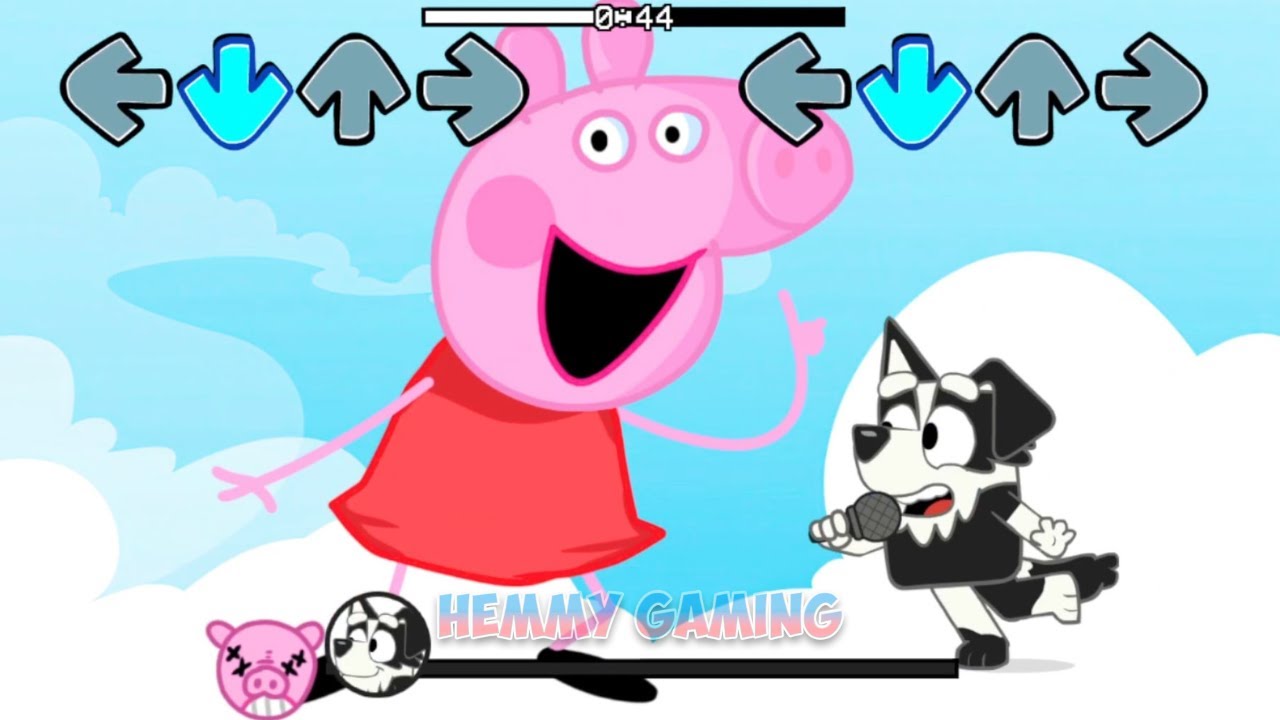 FNF Peppa ALL PHASES vs Bluey, Bingo & Mackenzie Sings Piggy Girl ...