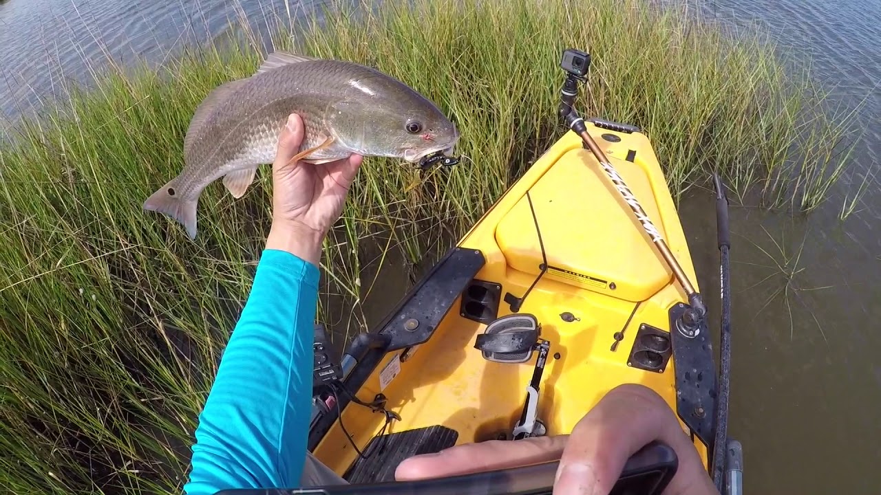 Red Fish Eat Compilation Pt 1 || POV Kayak Footage - YouTube