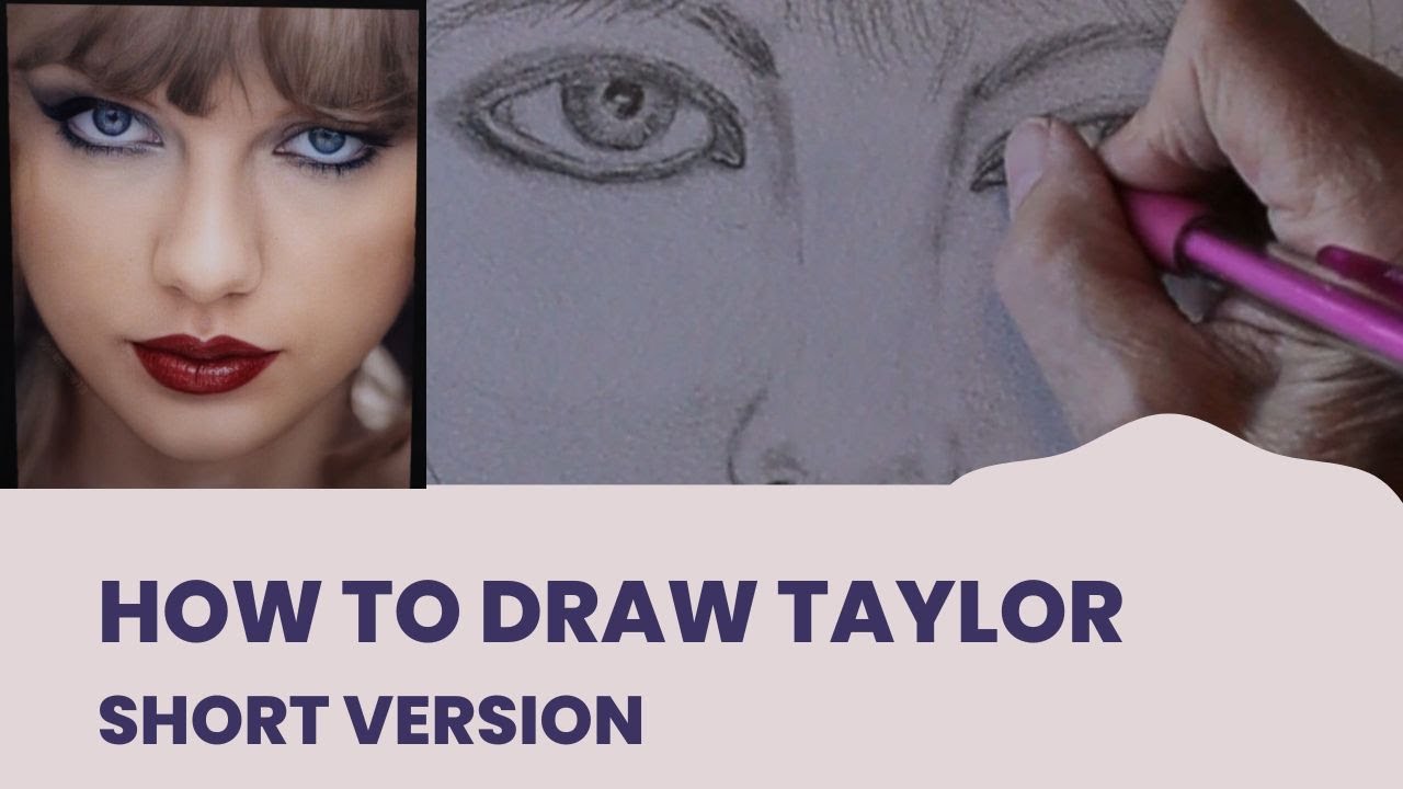 Easy steps to draw Taylor Swift - YouTube