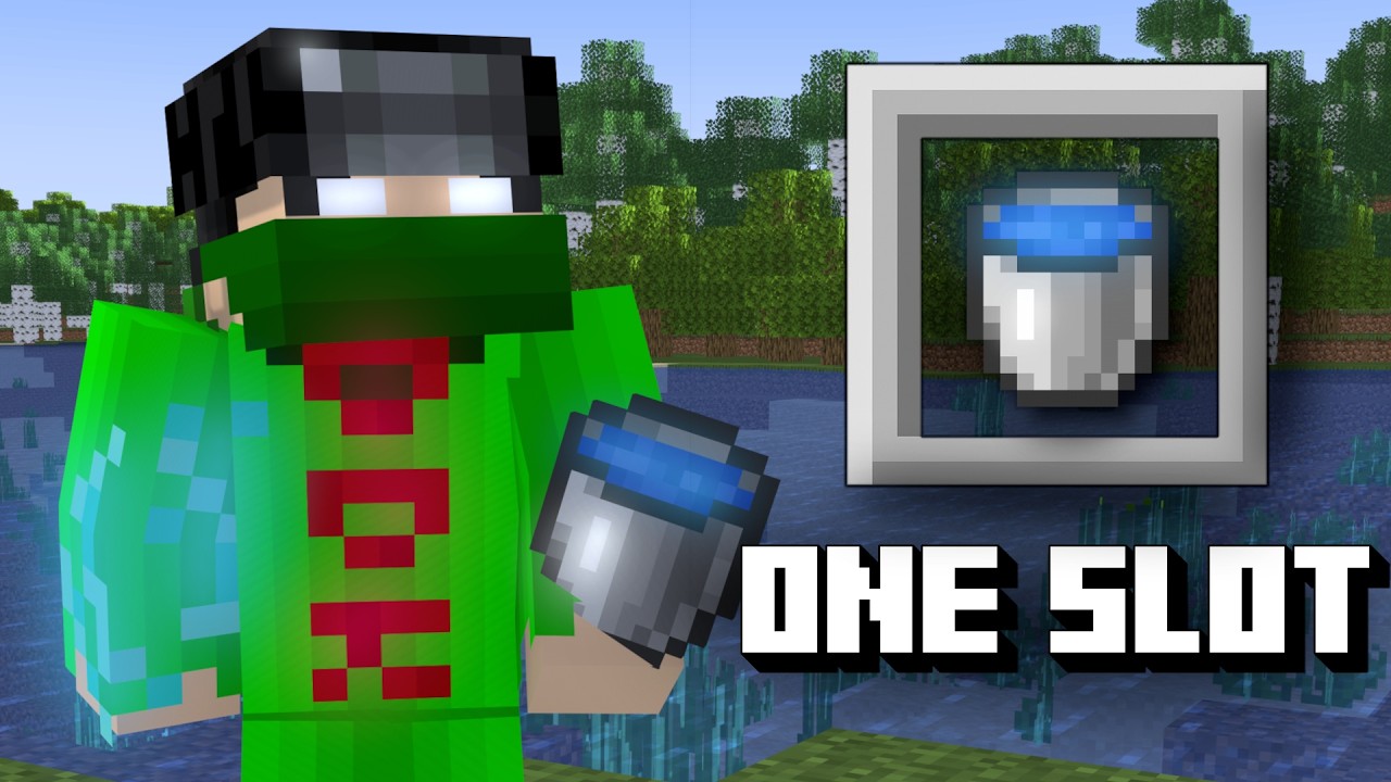 Minecraft, but I Only Have One Inventory Slot - YouTube