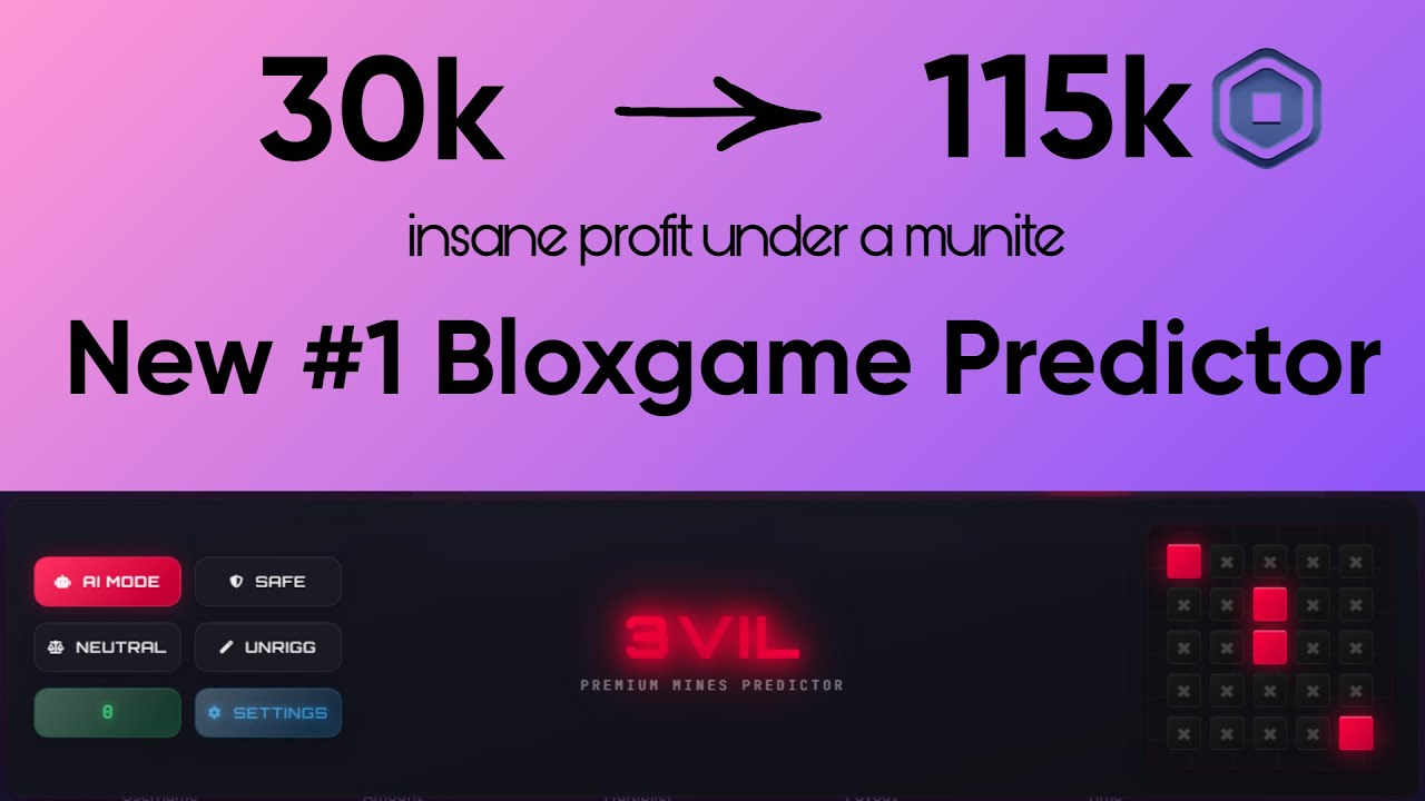 112K Robux in under 1 minute: Best Bloxgame Predictor So Far - YouTube