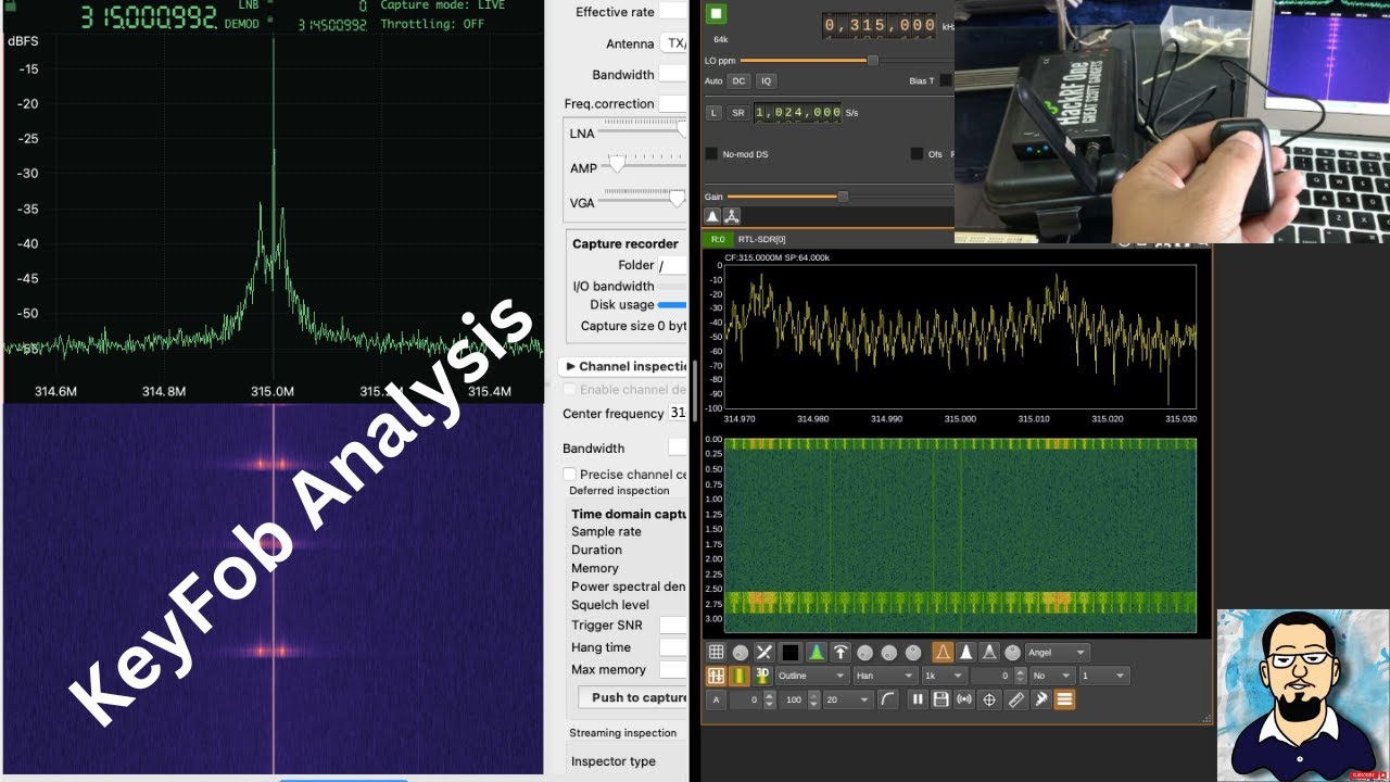 KeyFob Signal Analysis Using SigDigger & SDRangel | RTL-SDR and HackRF - YouTube