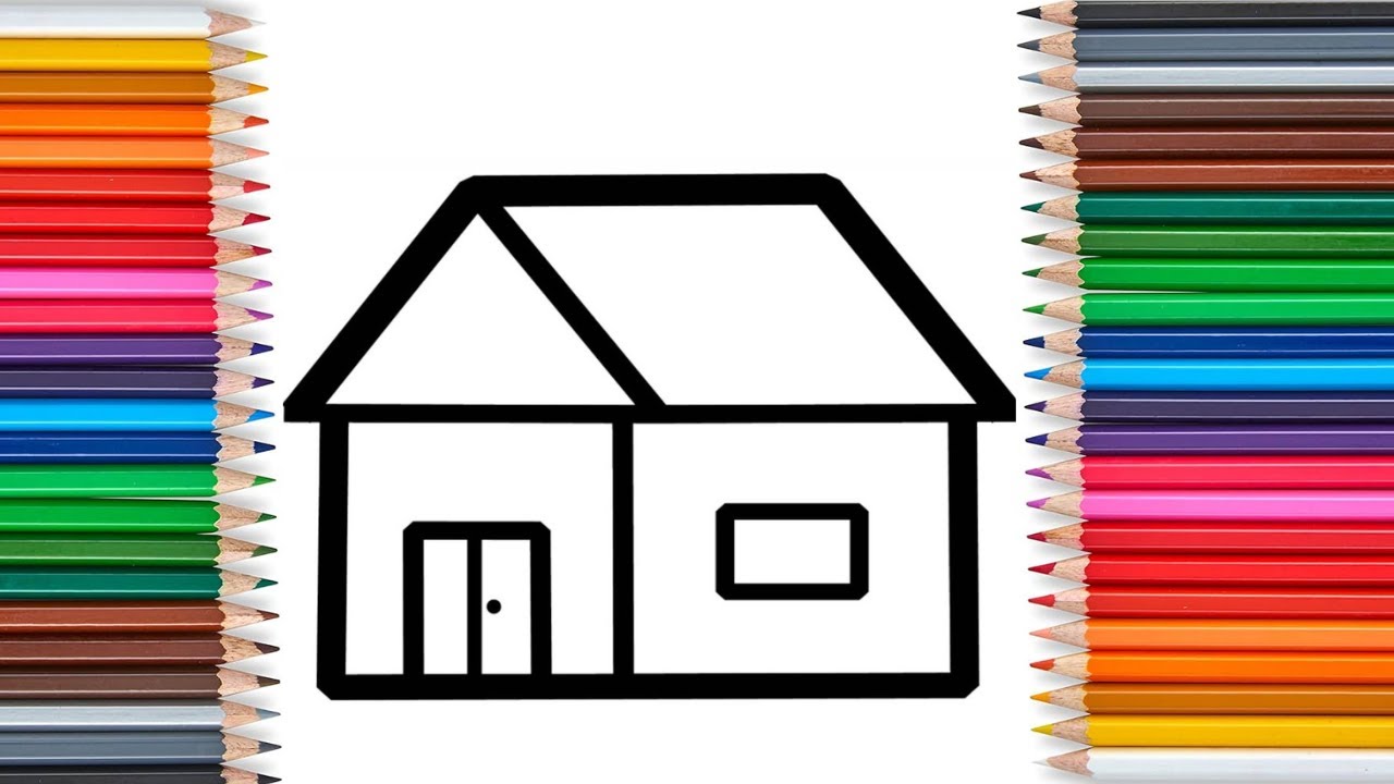 How to Draw a HOME step by step Easy - YouTube