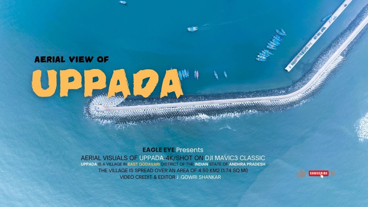 Aerial View of Uppada 4K - Fishing Harbour - YouTube