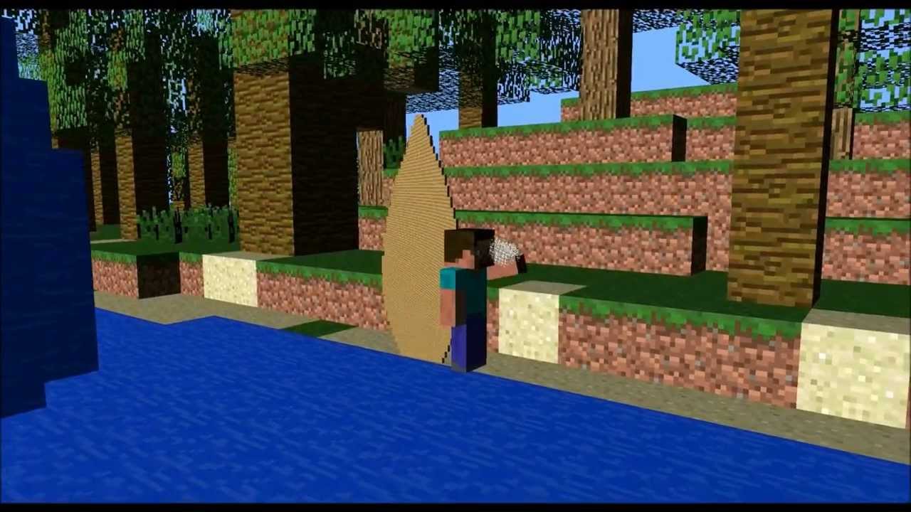 Surfing meets minecraft - animation - YouTube