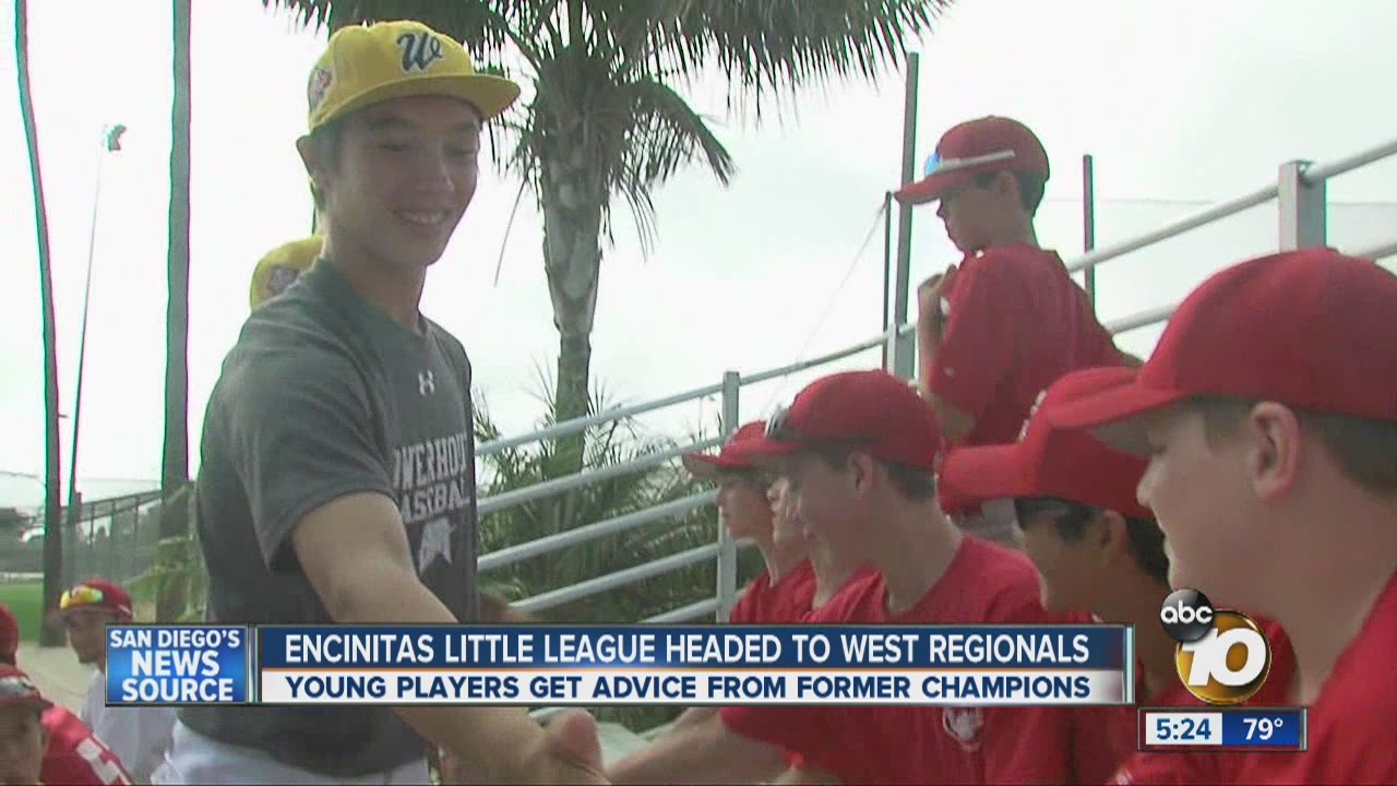 Encinitas Little League players get advice from former champions - YouTube
