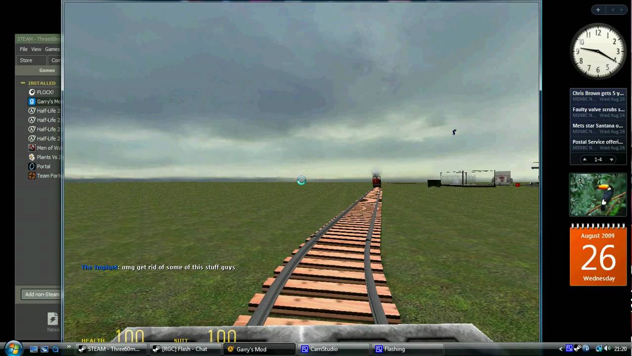 Garrys mod 11 1st Train track - YouTube