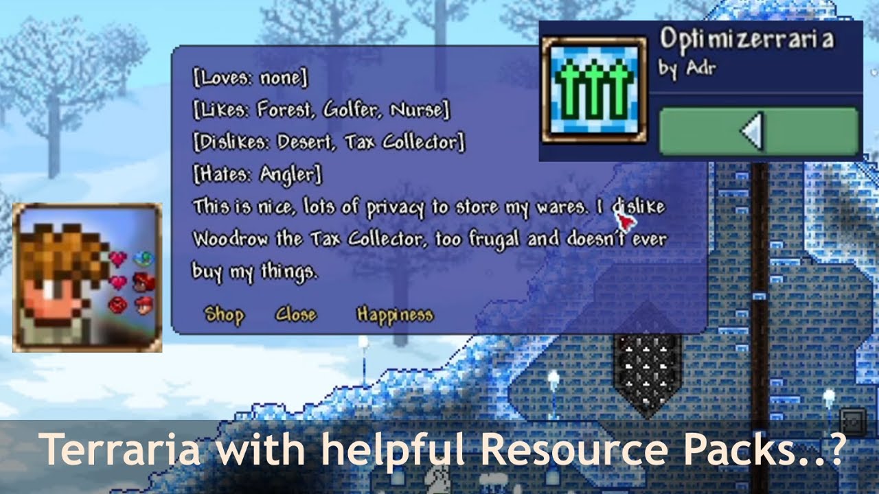 Terraria Texture packs that optimizes game, and do helpful things ...
