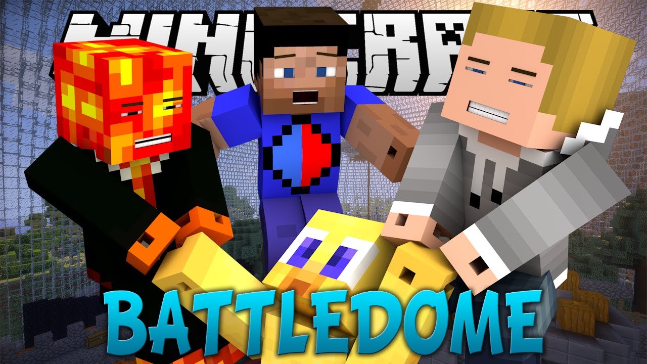 MINECRAFT BATTLEDOME: "The Elite Four" (4vs5) w/Preston, Vikkstar123 ...