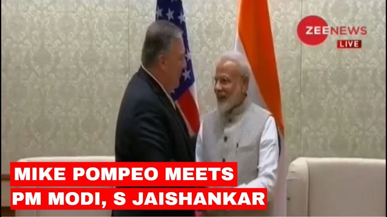 Mike Pompeo meets PM Modi, S Jaishankar - YouTube