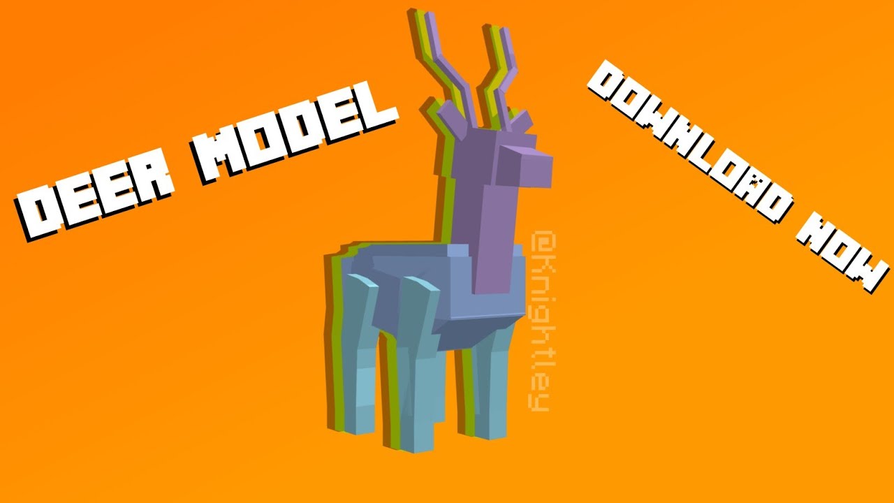 Deer Model for Minecraft | Download now!! - YouTube